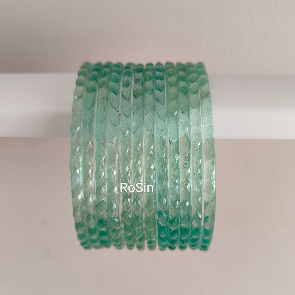 Plain crystal glass bangles – Rosin
