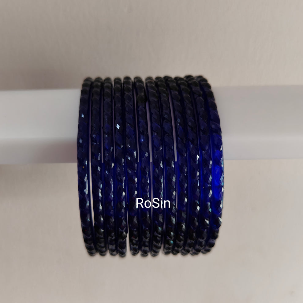 Plain crystal glass bangles – Rosin