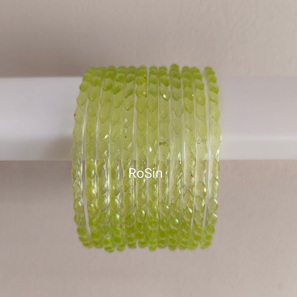 Plain crystal glass bangles – Rosin
