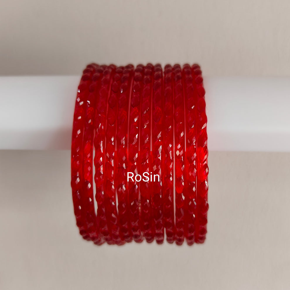 Plain crystal glass bangles – Rosin