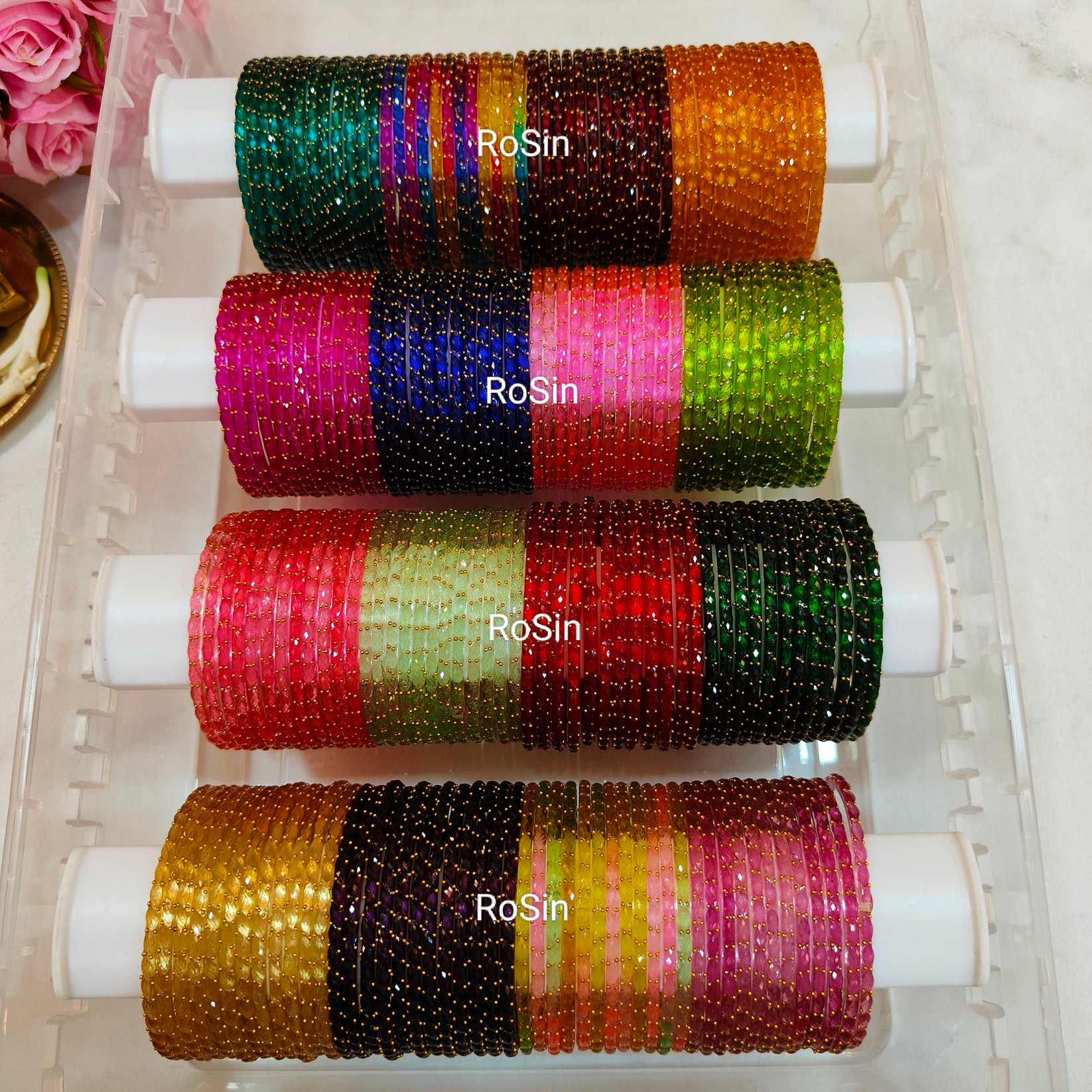 OG Raindrop crystal glass bangles premium first quality (1 dozen) – Rosin