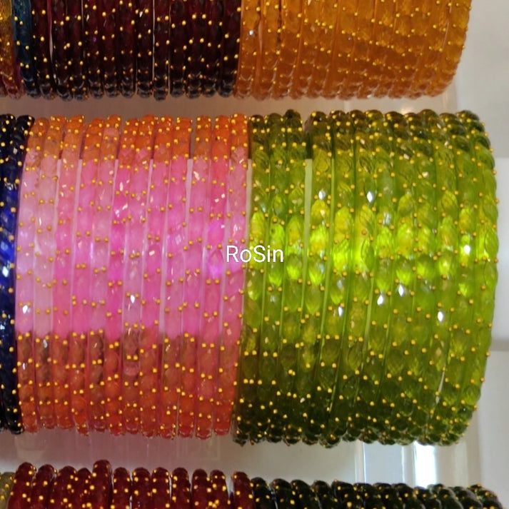 OG Raindrop crystal glass bangles premium first quality (1 dozen) – Rosin