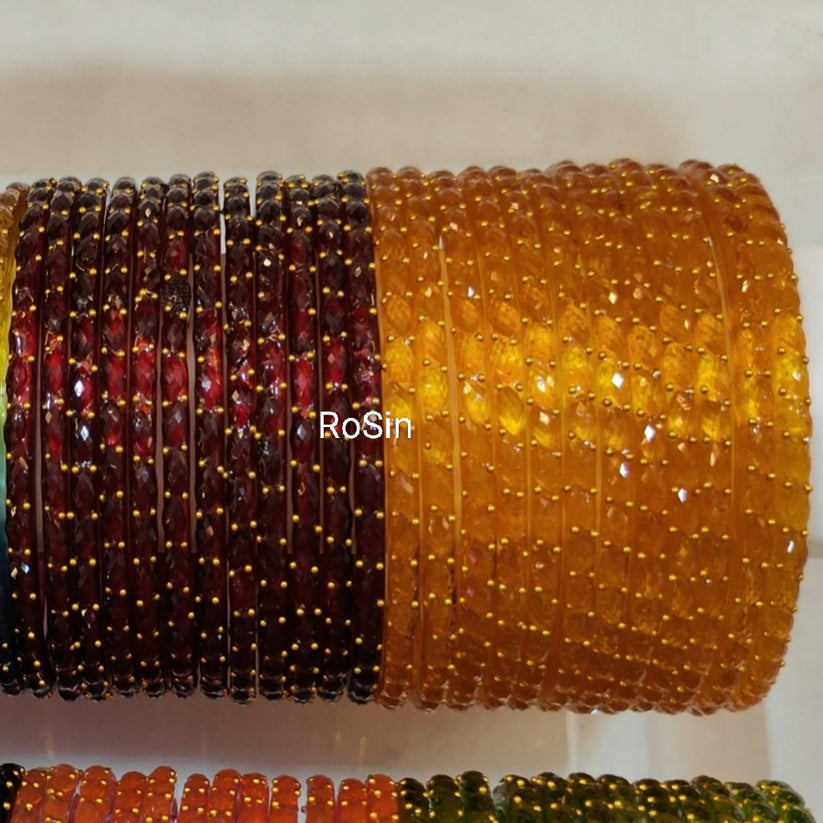 OG Raindrop crystal glass bangles premium first quality (1 dozen) – Rosin