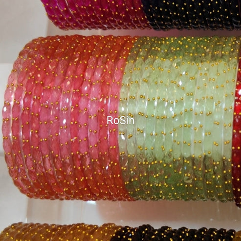 OG Raindrop crystal glass bangles premium first quality (1 dozen) – Rosin