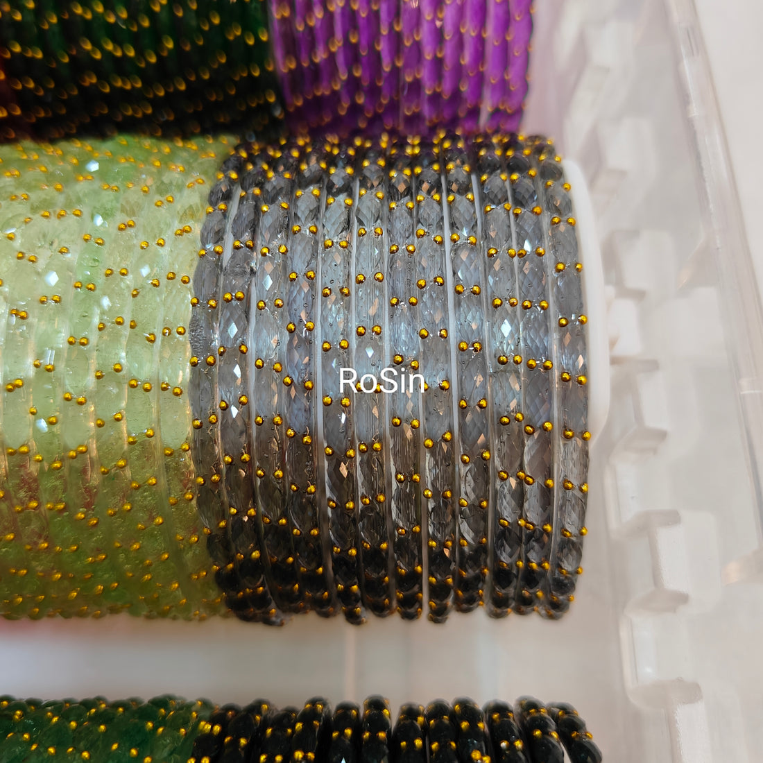 OG Raindrop crystal glass bangles premium first quality (1 dozen) – Rosin