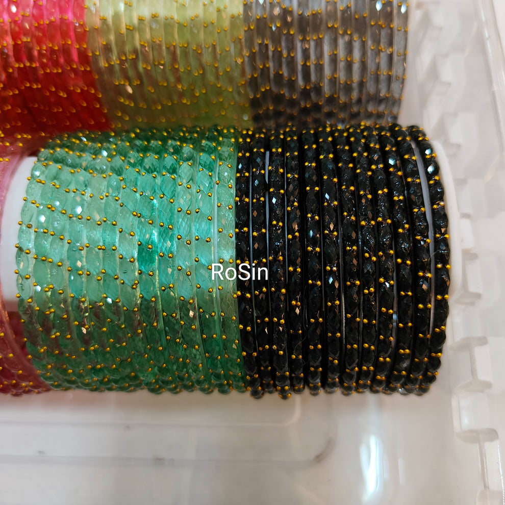 OG Raindrop crystal glass bangles premium first quality (1 dozen) – Rosin