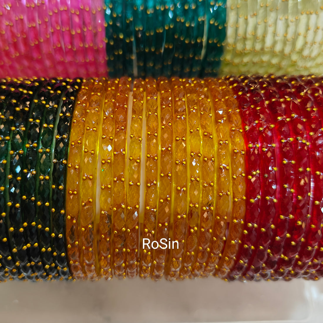 OG Raindrop crystal glass bangles premium first quality (1 dozen) – Rosin
