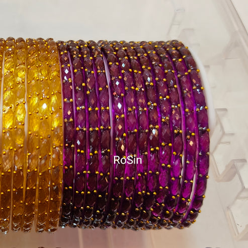 OG Raindrop crystal glass bangles premium first quality (1 dozen) – Rosin