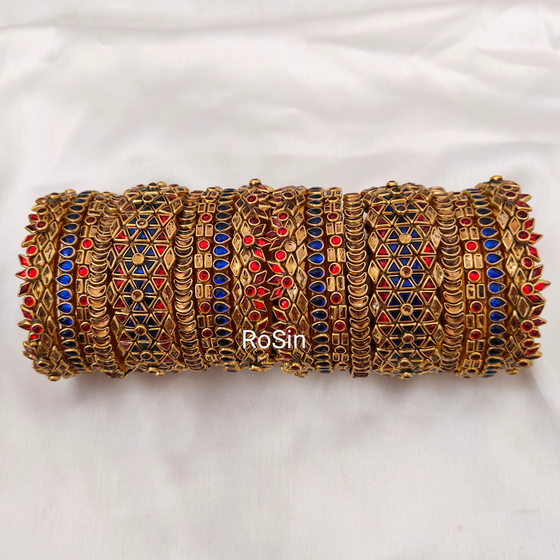 Grand red and dark blue bridal set – Rosin