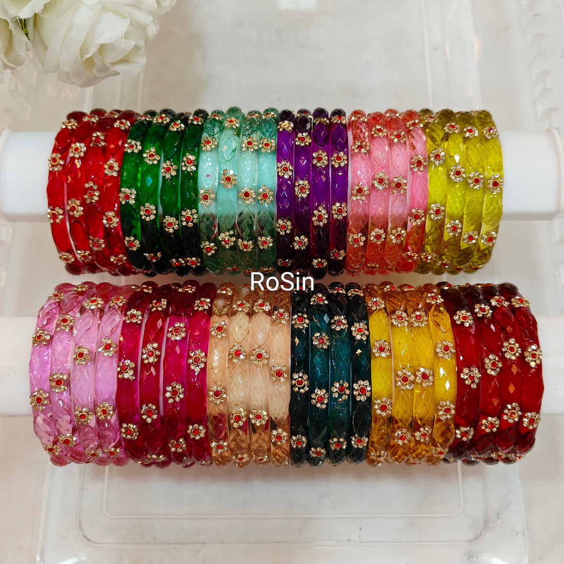 Sirpi glass kadas (2 bangles) – Rosin