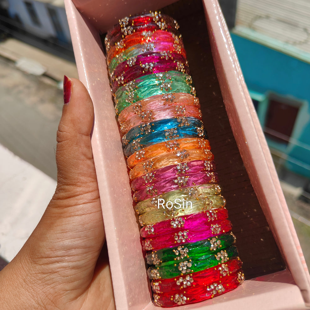 Kids glass kada model 2 (2 bangles) – Rosin