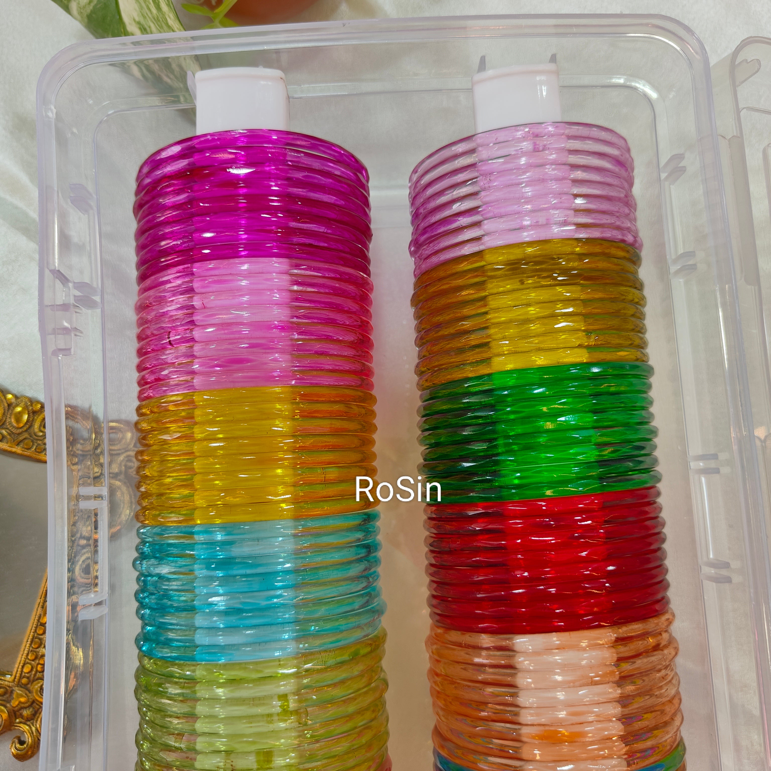 Exquisite jelly bangles combo box (12 sets ) – Rosin