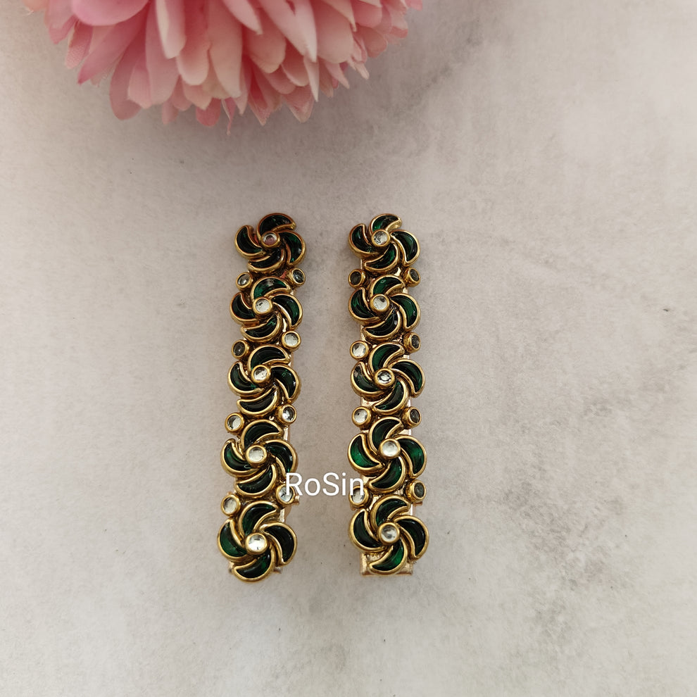 Large dark green alligator clip – Rosin